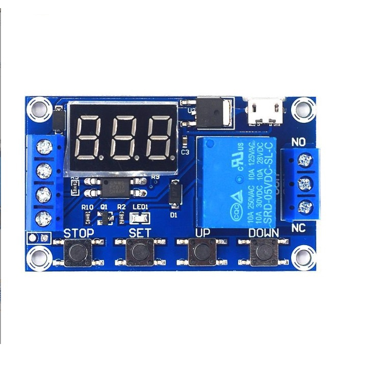 Mạch tạo trễ 0-999 phút dùng Relay JZ-801/M421 , Mạch hẹn giờ 5V-30V đóng ngắt thiết bị # linh ...