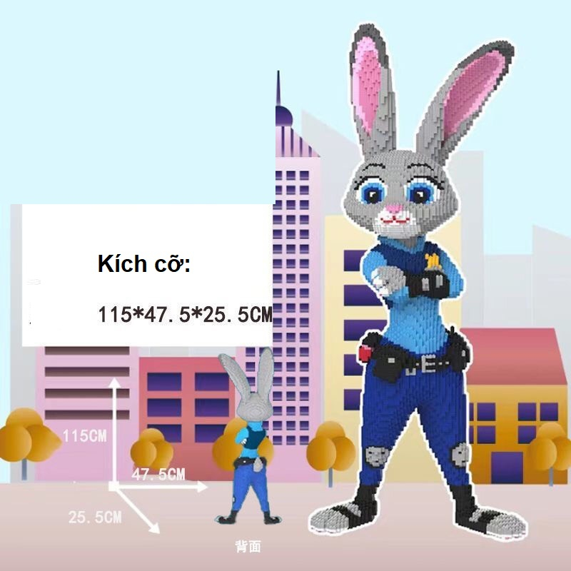 Đồ Chơi Lắp Ráp Xếp Hình Mô Hình Zootopia Thỏ Judy | Shopee Việt Nam