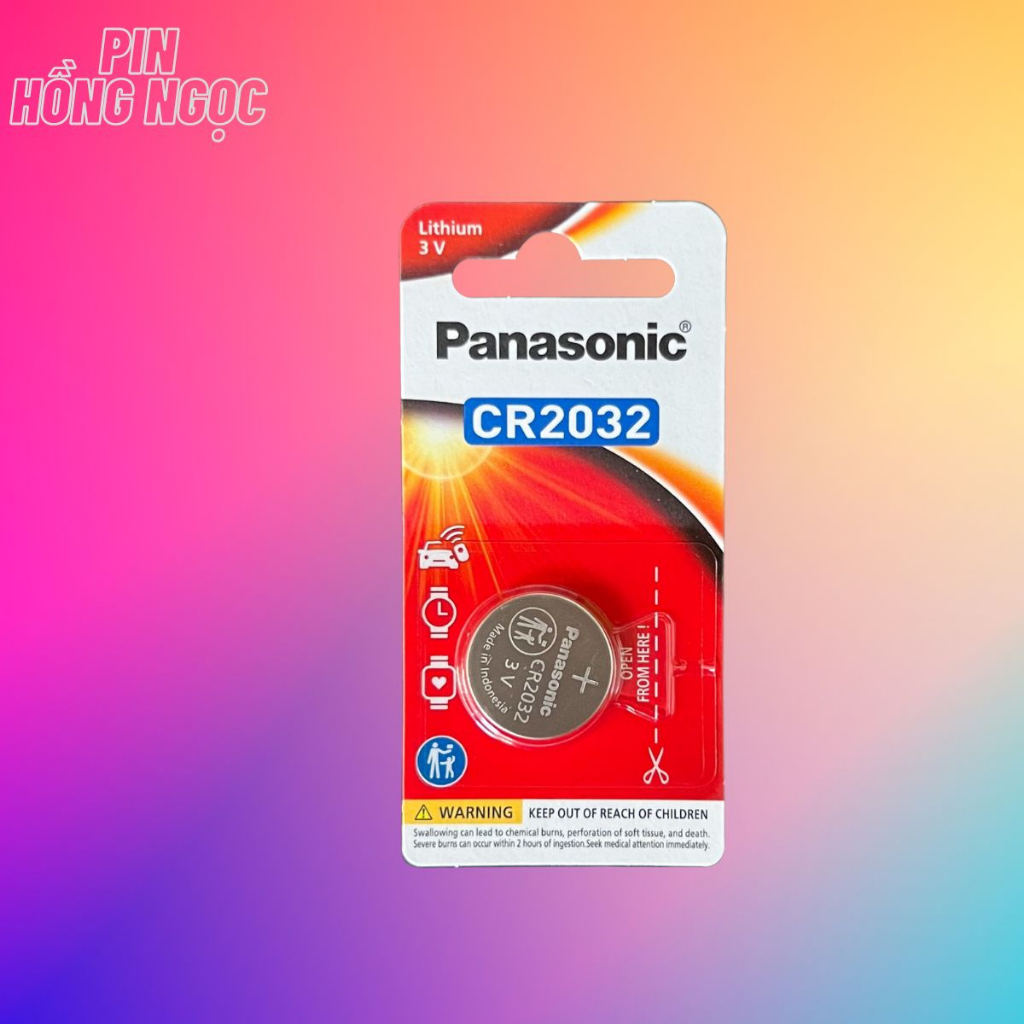 Vỉ 1 Viên Pin CR2032 3V Panasonic Cao Cấp Made In Indonesia chính hãng ...