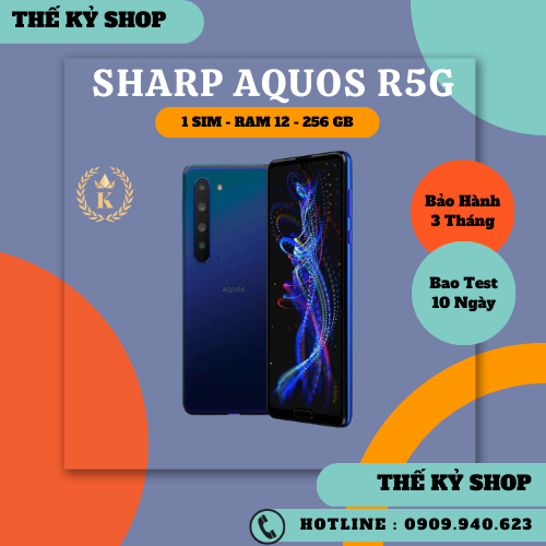 Điện thoại Sharp Aquos R5G 12gb/256gb màn hình tần số quét 120hz ...