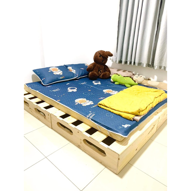 Giường pallet chân cao 20cm gỗ thông size tử 1m2 đến 2m | Shopee Việt Nam