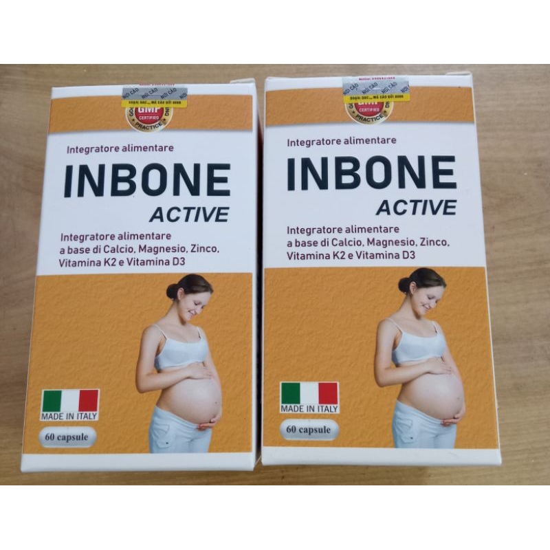 Canxi Inbone active mẫu mới hộp 60 viên(mua 5h tặng 1h ginko biloba 80k ...