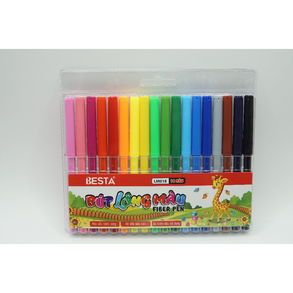 Bút Lông Màu Rửa Được Besta 18 màu LM018 Giúp Trẻ Phát Triển Trí Sáng ...