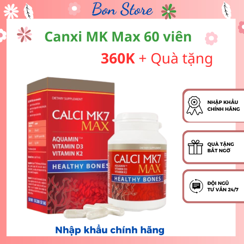 [Tặng quà ]Canxi MK7 Max – Bổ sung canxi hữu cơ phát triển chiều cao tối đa cho tuổi dậy thì ...