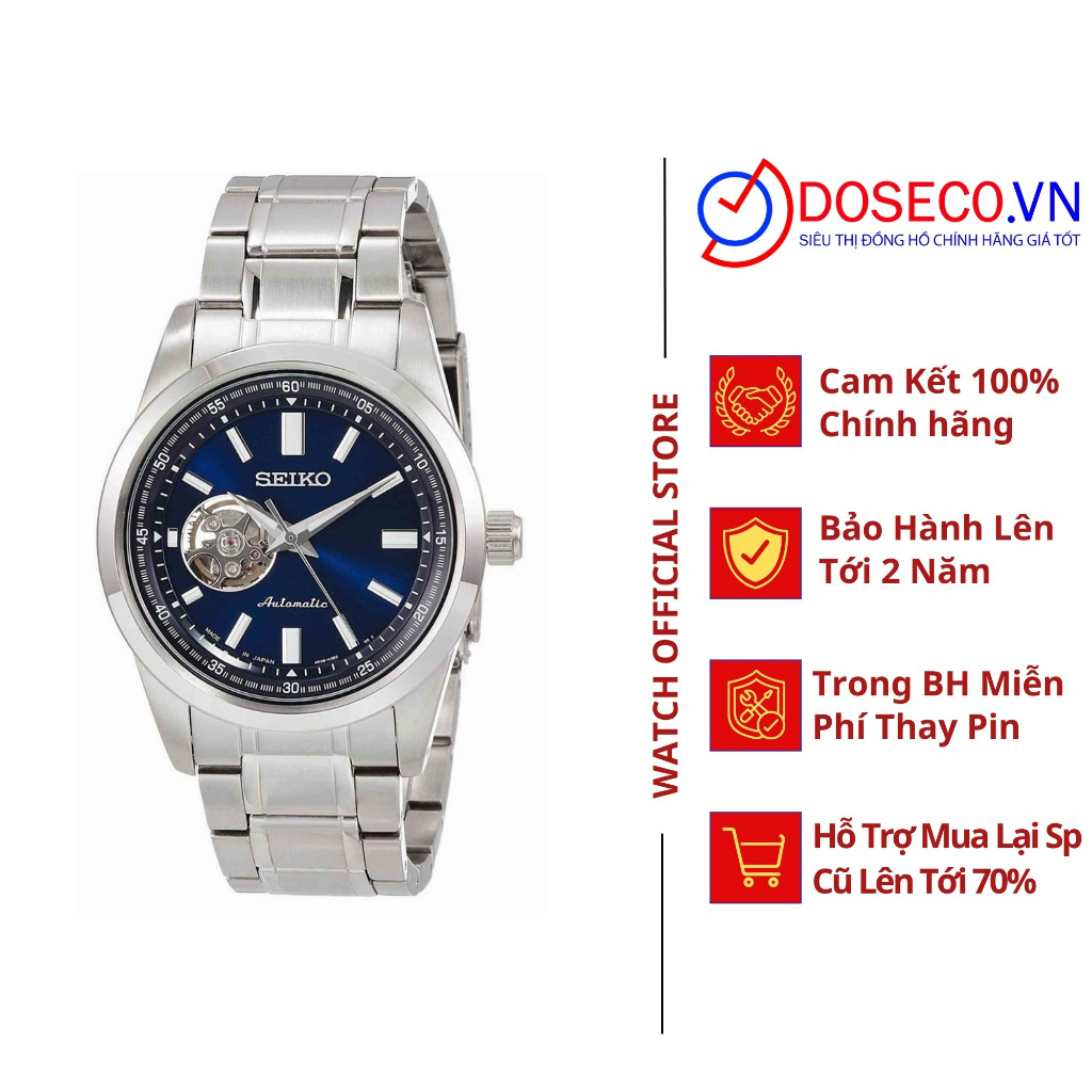 Đồng Hồ Nam Chính Hãng Seiko Cơ Automatic SCVE051 Dây Kim Loại Cao Cấp ...