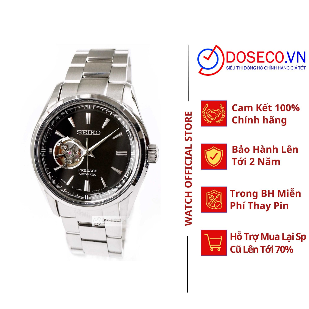 Đồng Hồ Nam Chính Hãng Cơ Automatic Seiko Presage SSA357J1 Dây Kim Loại ...