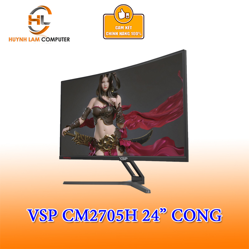Màn hình VSP CM2705H 27inch cong R1500 (27" FHD MVA 75Hz, HDMI+DP+Audio 3.5) - Hàng chính hãng ...