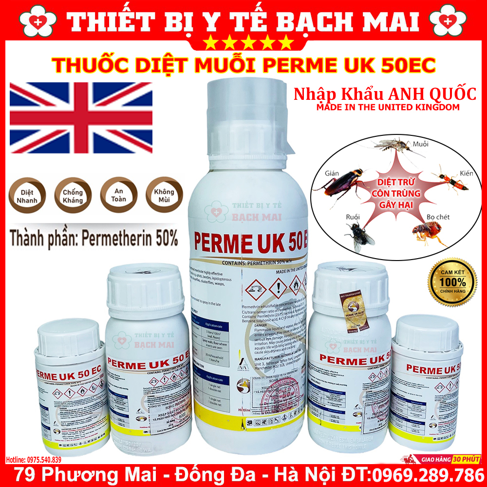 Hướng dẫn sử dụng thuốc diệt muỗi perme uk 50ec 100ml đúng cách