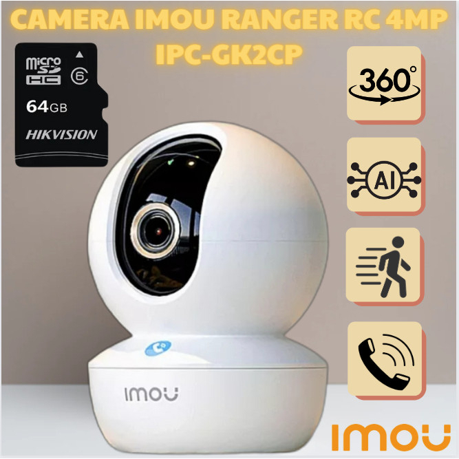 Camera Imou Ranger RC 4MP gọi điện thoại 1 chạm, kết nối WiFi, Quay ...