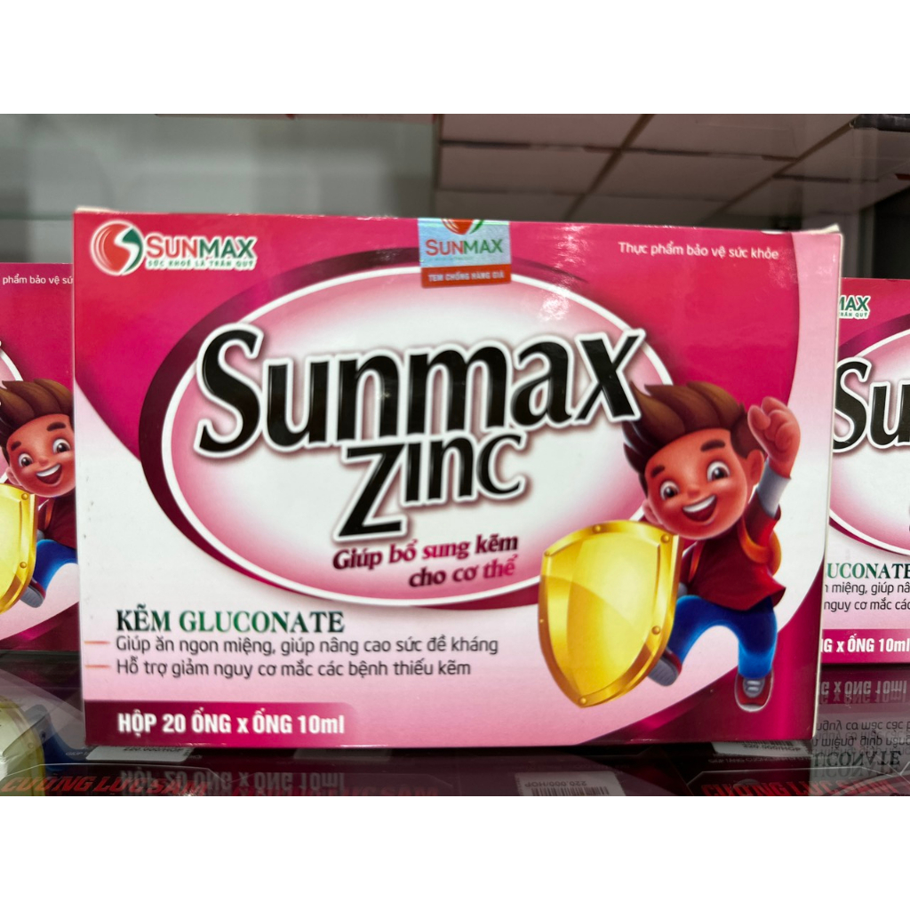Siro bổ sung kẽm Sunmax Zinc hộp 20 ống x 10ml | Shopee Việt Nam