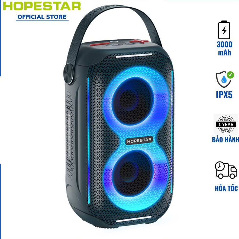 Loa Bluetooth Hopestar Party 200 Mini | Công Suất 20W, Pin 3000mAh, Cổng USB, AUX, Cổng Tai Nghe ...
