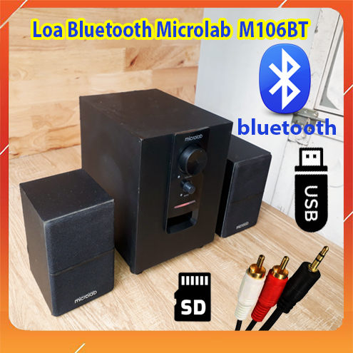 Loa bluetooth 2.1 Microlab M106BT (Đen) - Loa nghe nhạc | Shopee Việt Nam