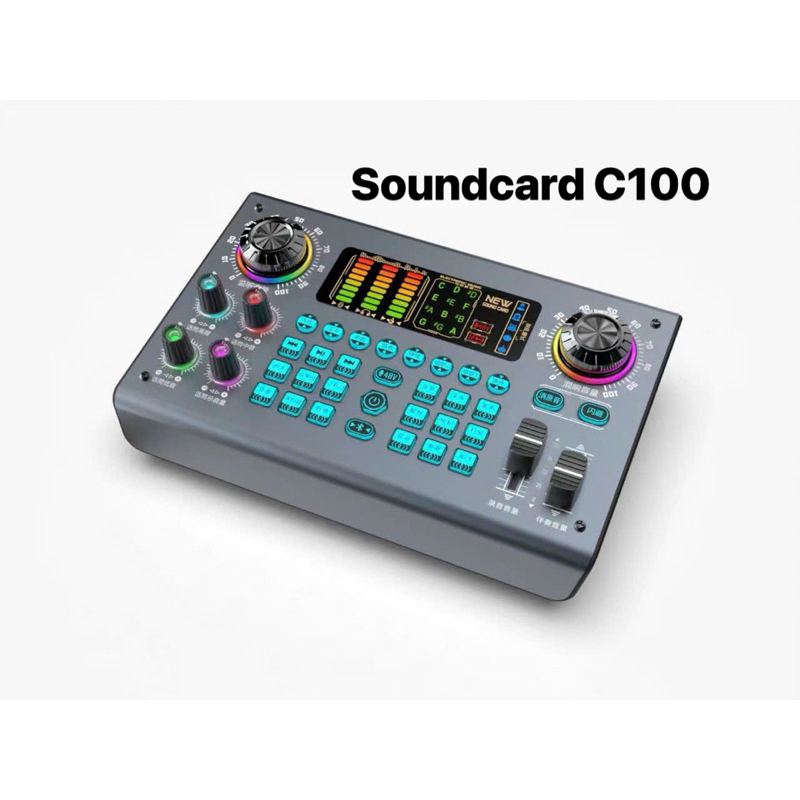 SOUNDCARD C100 bản 2023 tích hợp pin bluetooth kèm Nguồn 48V | Shopee ...