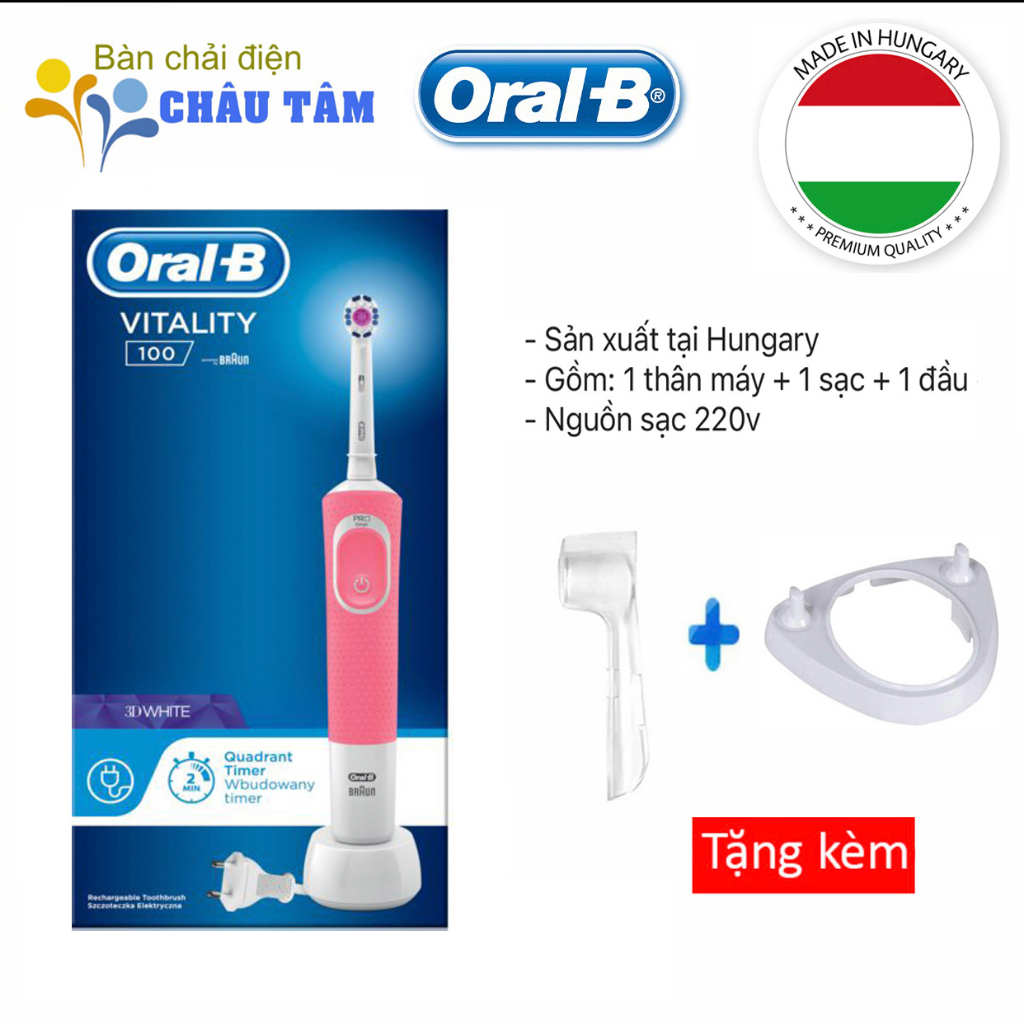 Bàn chải điện Oral-B Vitality 100 3D White | Shopee Việt Nam