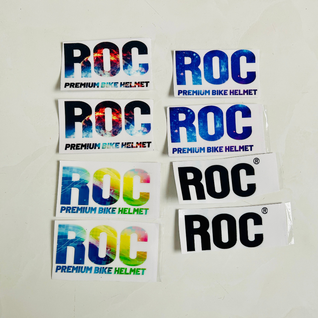 Logo Roc helmet đa sắc màu dán lên mũ bảo hiểm phong cách sáng tạo ...