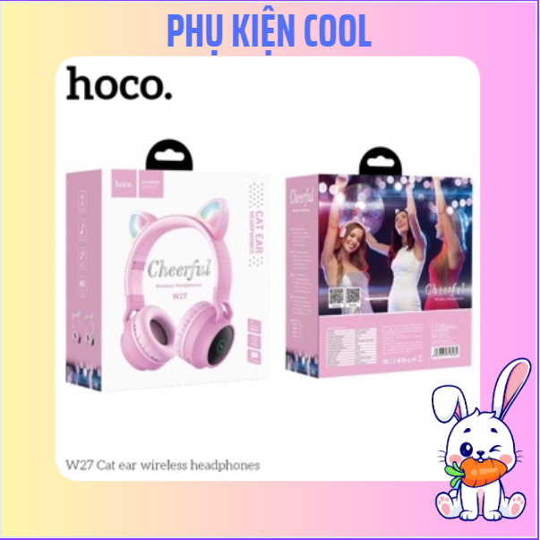 Tai nghe chụp tai bluetooth headphone tai nghe không dây tai mèo chính ...