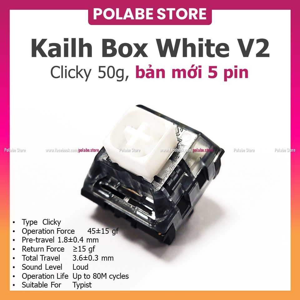 KAILH BOX WHITE V2 clicky switch công tắc bàn phím cơ Kailh Glazed Jade ...