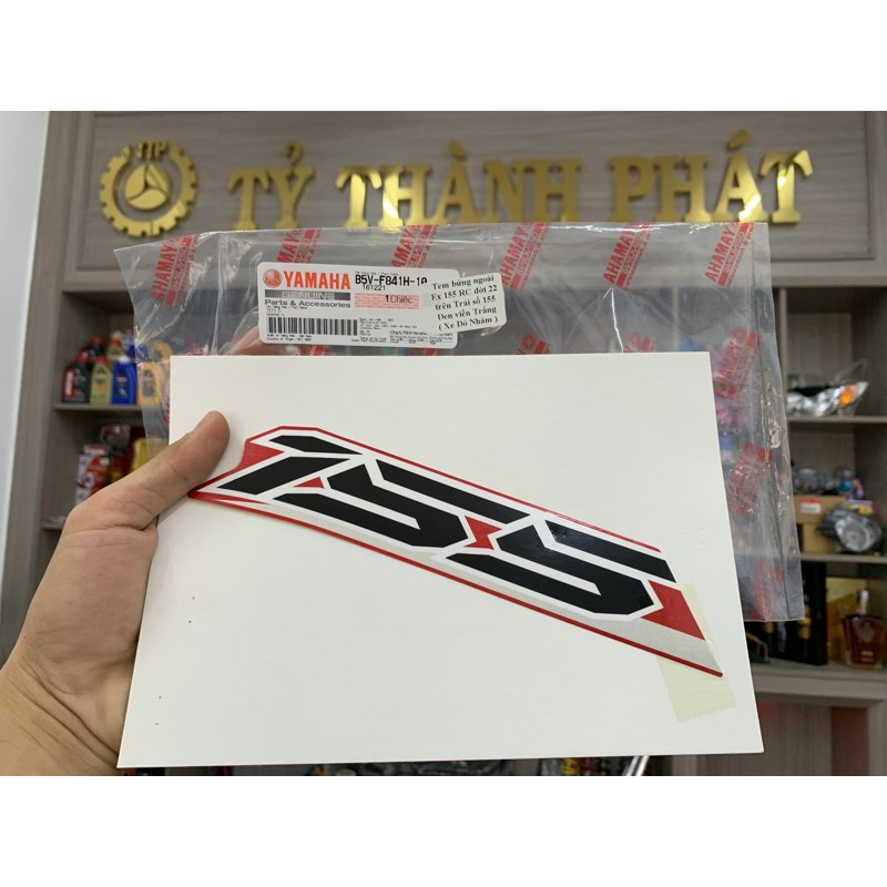 Tem bửng ngoài Ex 155 RC đời 2022 trên Trái số 155 Đen viền Trắng ( Xe ...