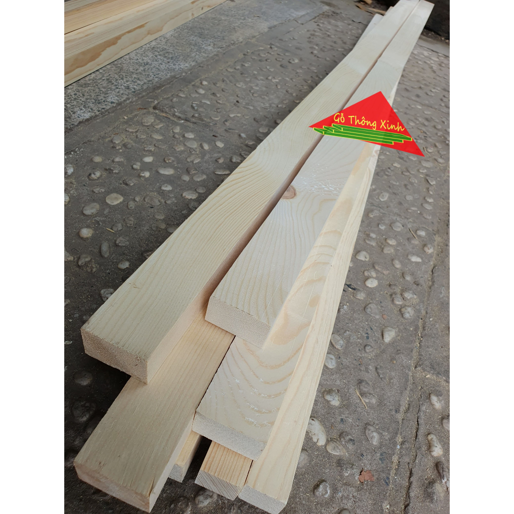 Thanh gỗ thông 3x5cm x dài 1m5-1m2-1m-80cm-60cm-50cm-40cm-30cm bào láng ...