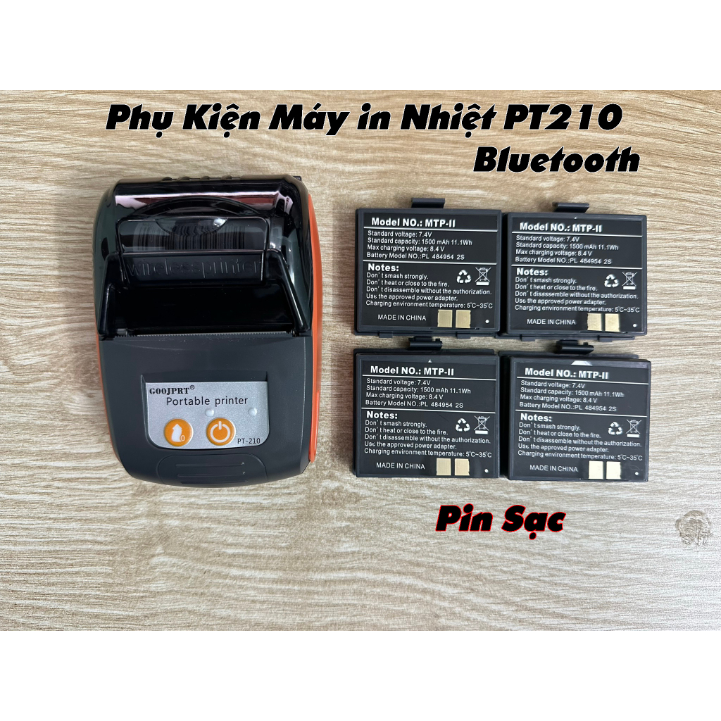 Pin máy in nhiệt PT210 Bluetooth - Phụ kiện máy in PT210 | Shopee Việt Nam
