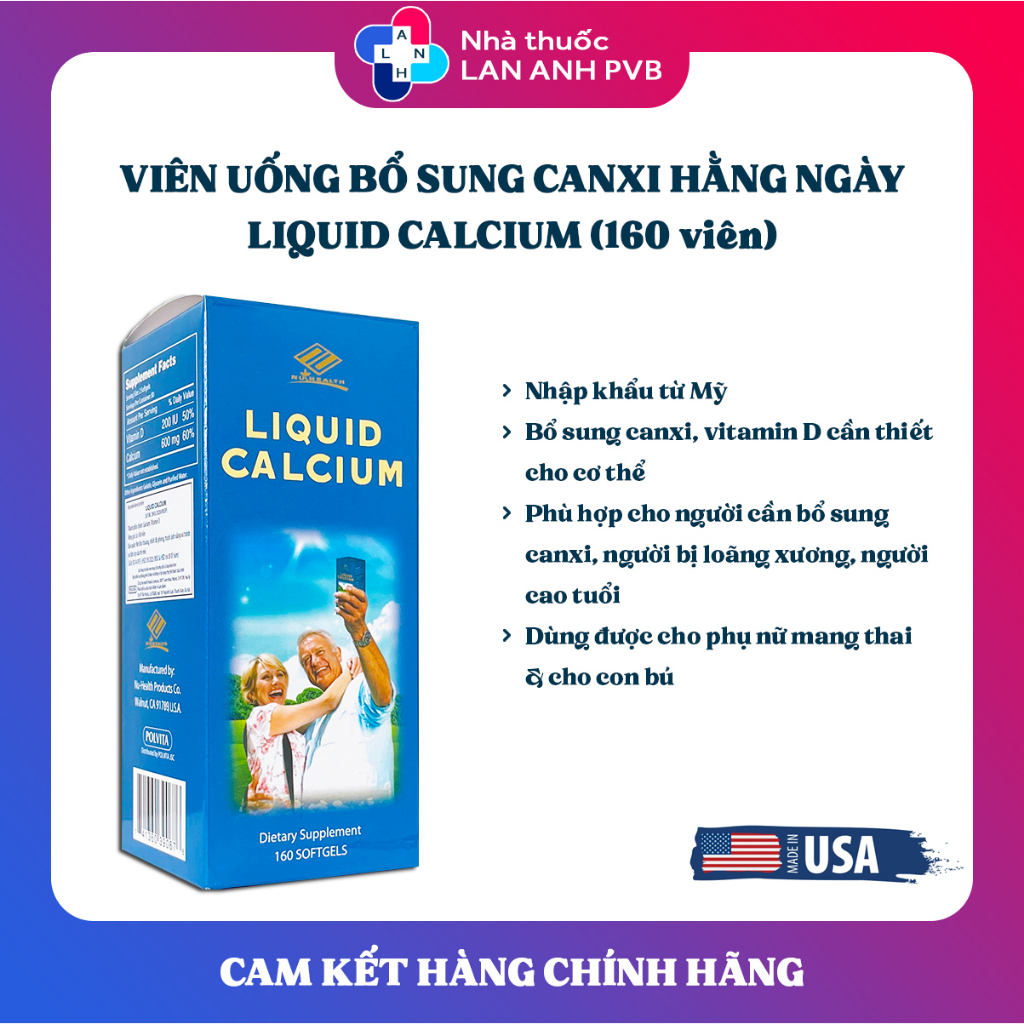 LIQUID CALCIUM (Hàng nhập khẩu) - Viên uống bổ sung canxi hằng ngày ...