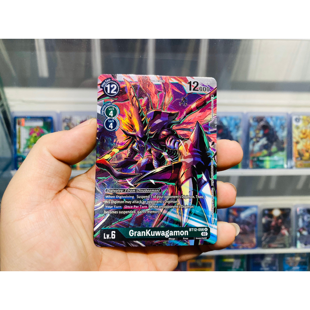 Thẻ Bài Digimon Mã BT12-056 - GranKuwagamon - Green - Digimon - Rare | Shopee Việt Nam