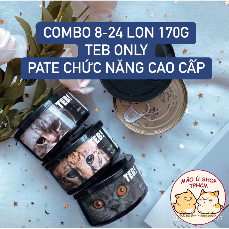 [COMBO 8-24 LON 170G] PATE TEB ONLY - PATE CHỨC NĂNG CAO CẤP CHO MÈO ...