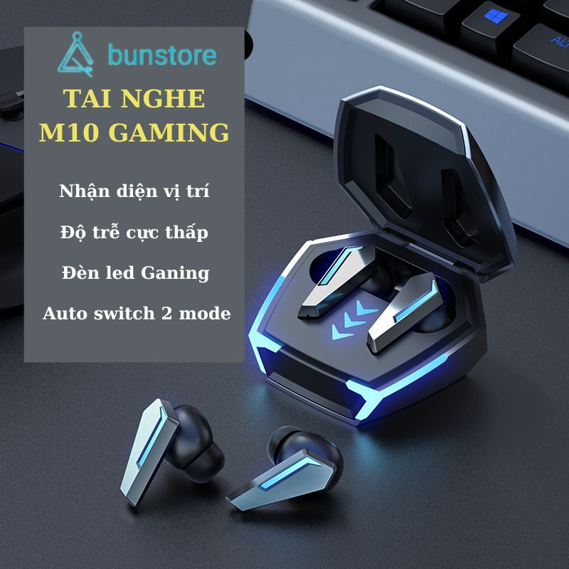 Tai nghe bluetooth M10 Gaming TWS 5.2 Tai nghe không dây bass mạnh mẽ ...