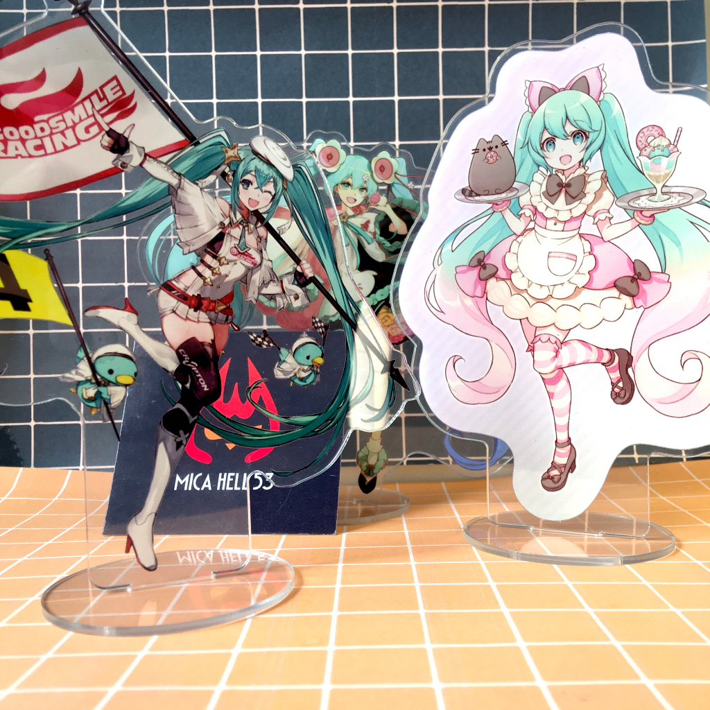 Standee Mica 15cm Tượng Mica Hatsune Miku Vocaloid Standee Acrylic ...