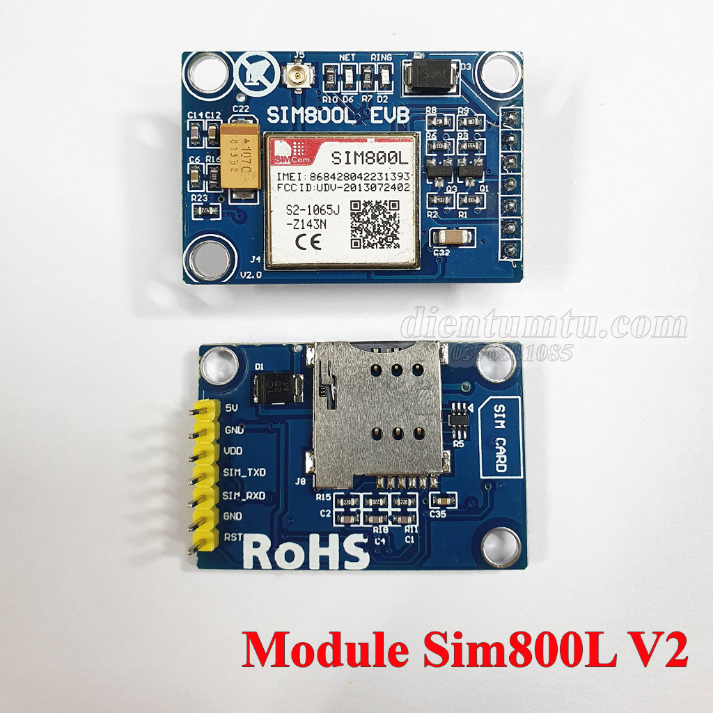Mạch - Module Sim 800L Sim800L V1 V2 (3.7V - 4.2V) GMS GPRS | Shopee Việt Nam
