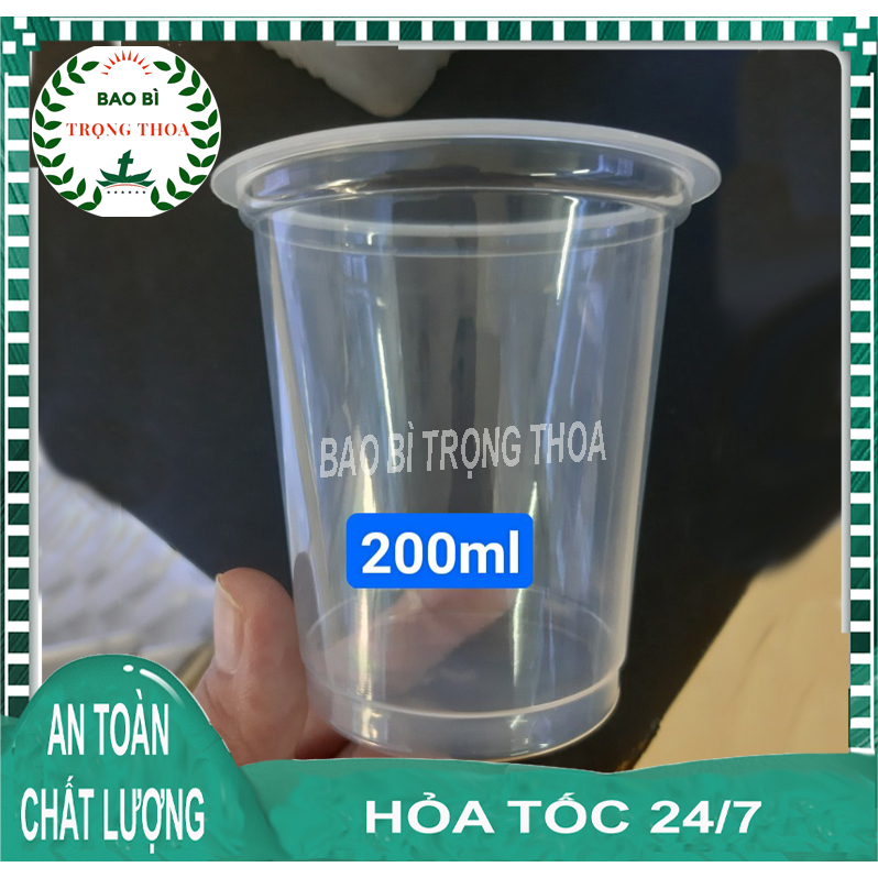 Ly nhựa trơn pp 200ml ( 1 cây 50 cái) | Shopee Việt Nam