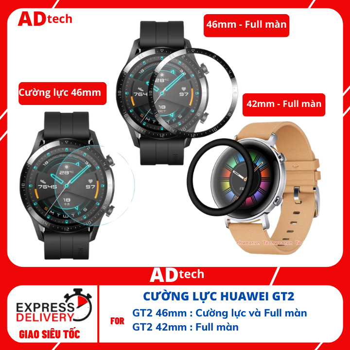 Dán màn hình Huawei GT2 gồm Huawei GT2 46mm,GT2 42mm, Dán màn Huawei GT2 gồm 2 loại là Full màn ...