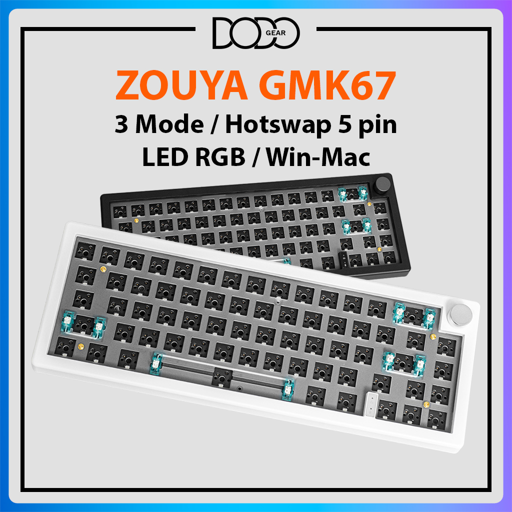 Bộ kit bàn phím cơ GMK67 LED RGB 3 mode kết nối dây, bluetooth và ...