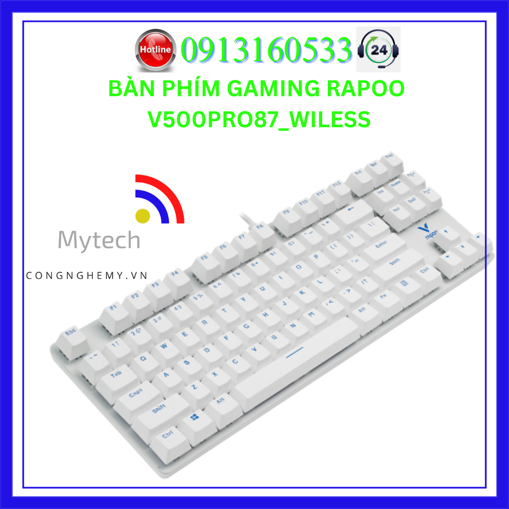 Bàn phím gaming rapoo có dây V500 alloy nàu trắng | Shopee Việt Nam