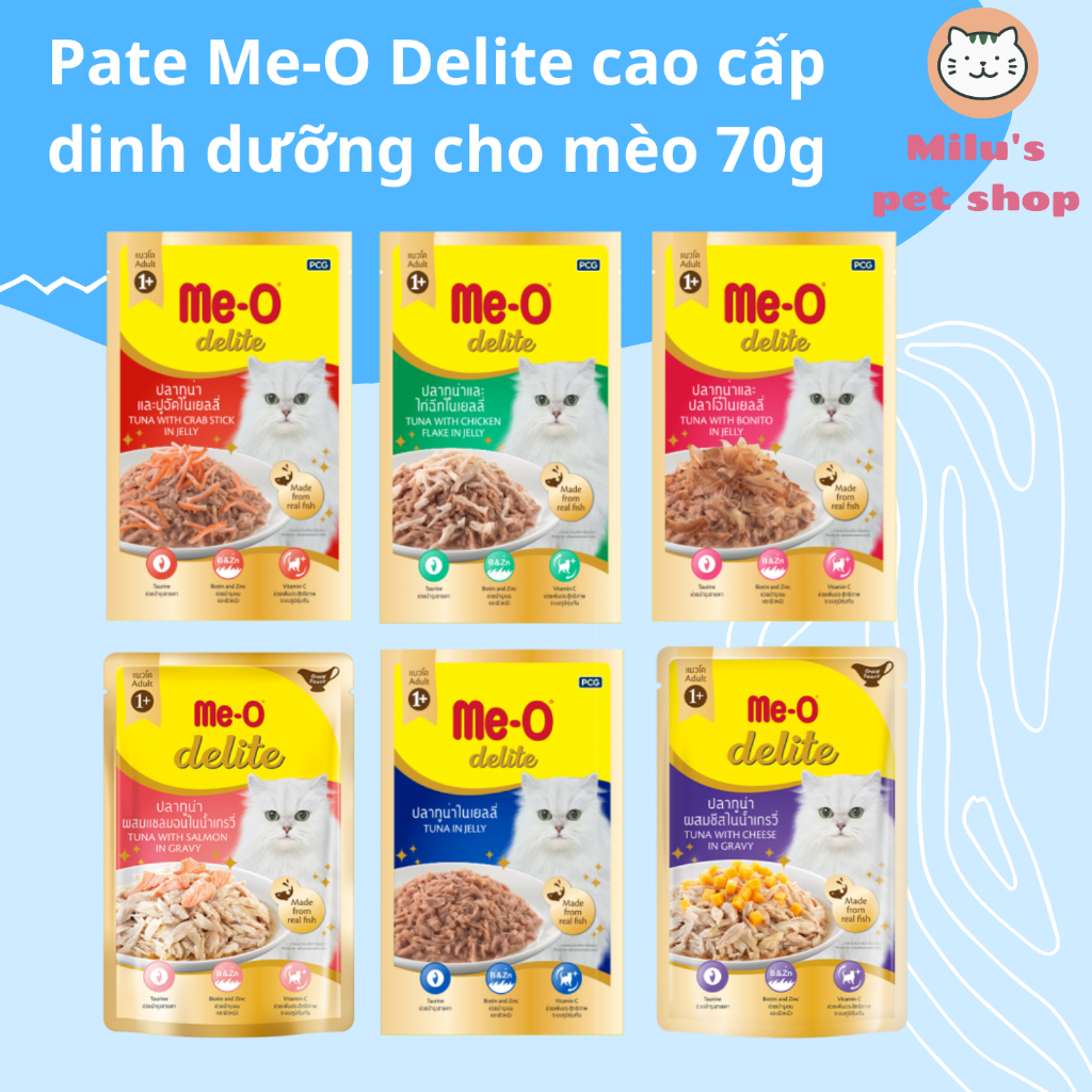 Thức ăn pate cho mèo Me-O Delite cao cấp nhiều dinh dưỡng [70g] | Shopee Việt Nam