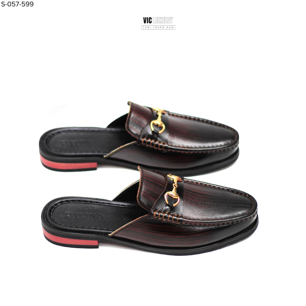 Giày Sục Nam Da thật,tăng chiều cao da thật sang trọng bền bỉ S-057 ...