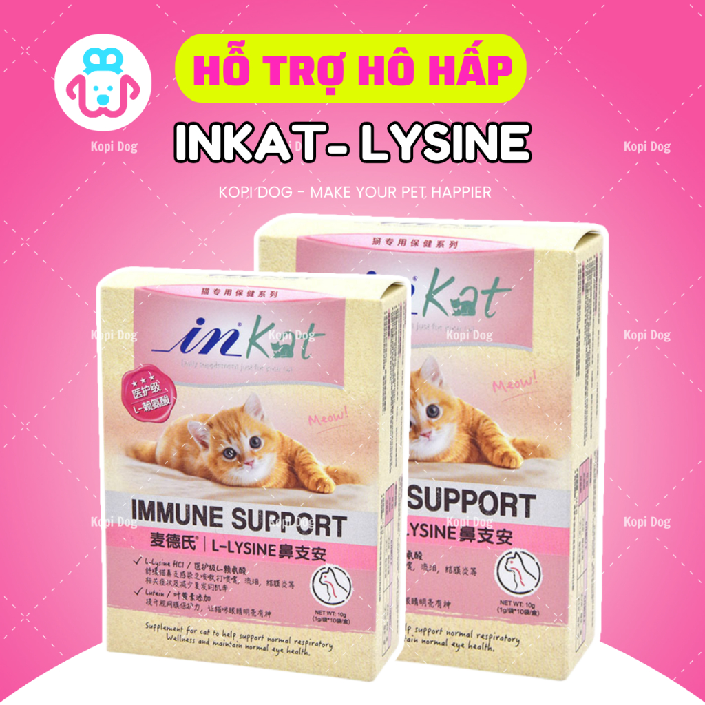 INKAT L LYSINE hỗ trợ hô hấp giảm ho hắt hơi xổ mũi cho mèo | Shopee ...