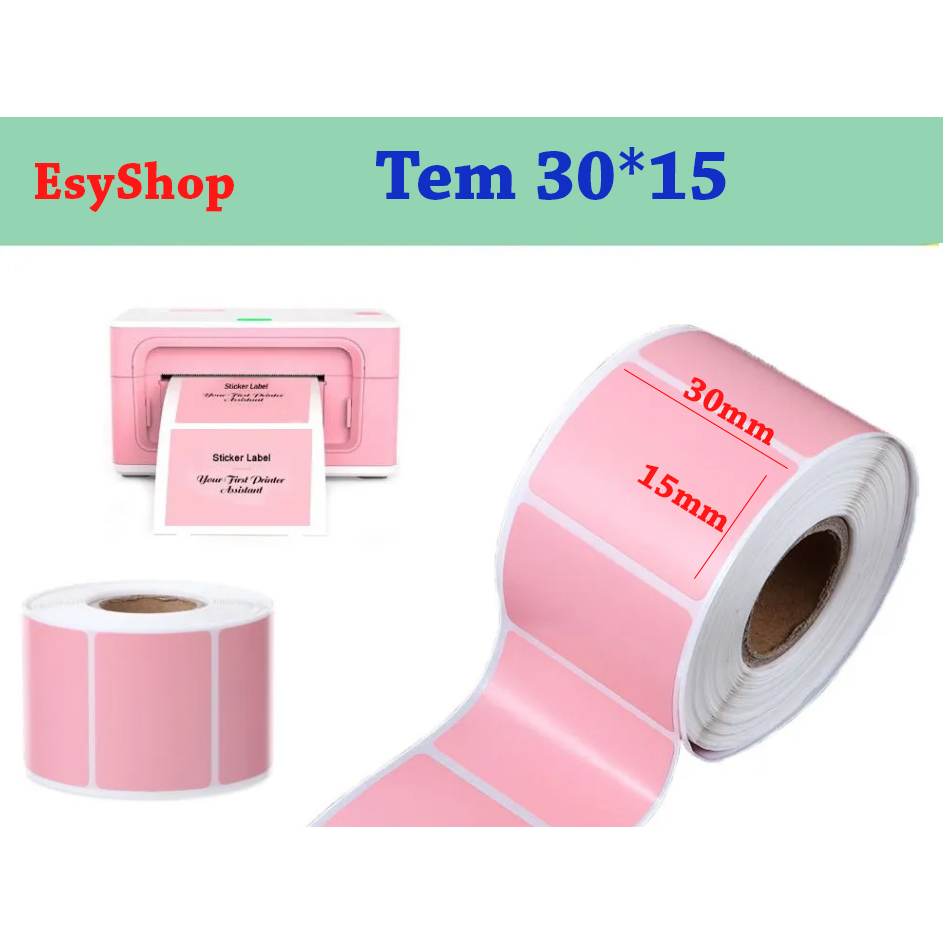 Giấy in nhiệt màu, tem nhãn dán màu, sticker màu cho các máy in tem nhiệt như DP23, DP30, E210 ...