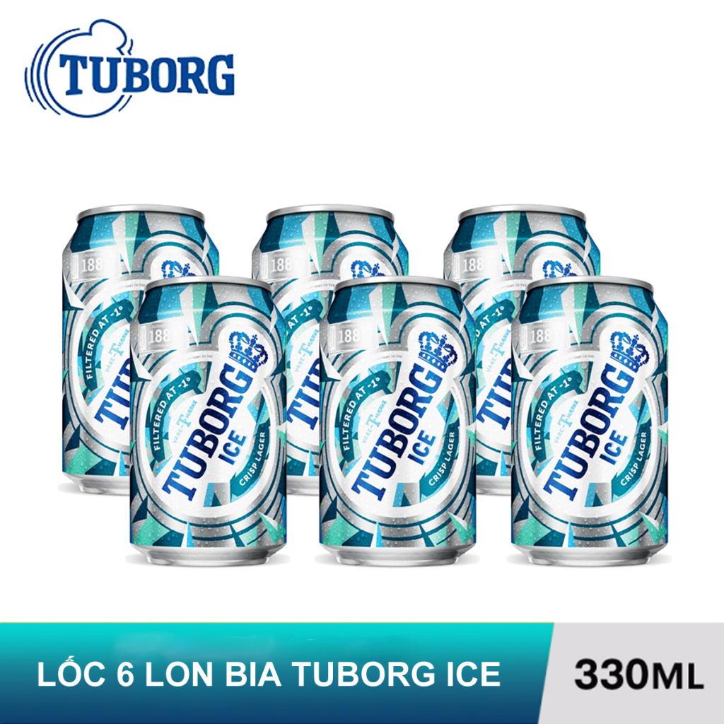 LỐC 6 LON BIA TUBORG ICE 330ML | Shopee Việt Nam