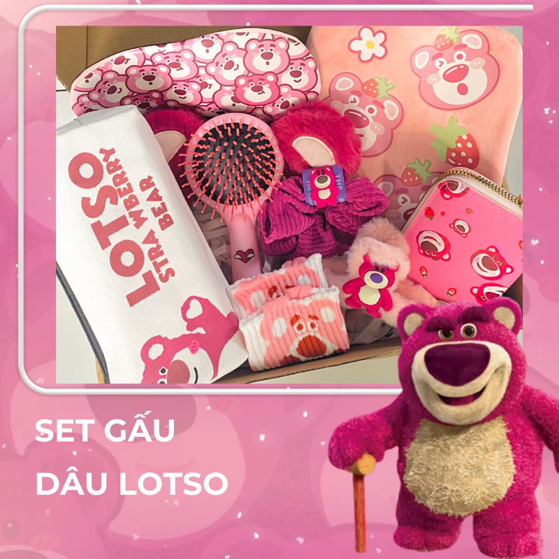 Set Quà Tặng Sinh Nhật Gấu Dâu LOTSO Màu Hồng, Quà Tặng Trung Thu ...