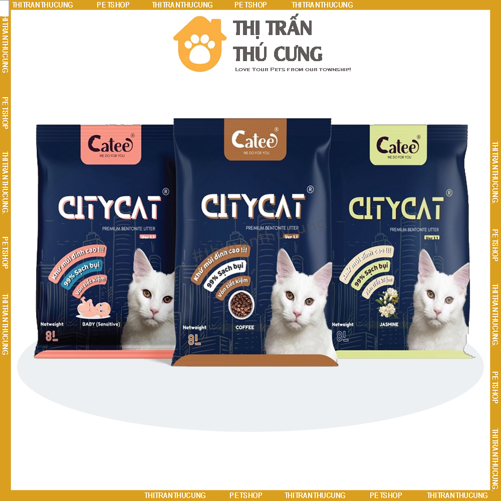 Cát Vệ Sinh Cho Mèo City Cat 8L, Cát Đất Sét Siêu Vón, Khử Mùi, Ít Bụi Citycat | Shopee Việt Nam