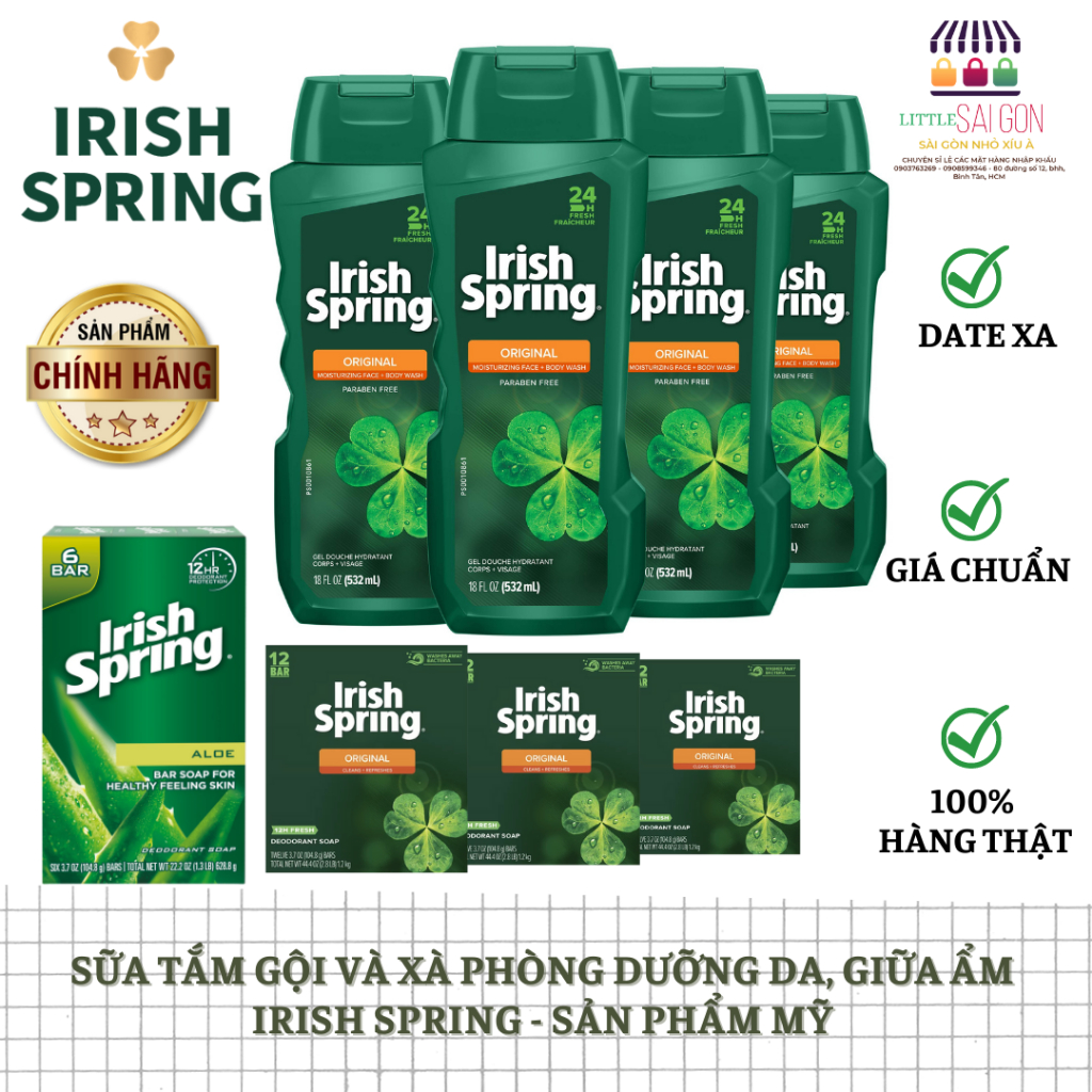 [HÀNG CHÍNH HÃNG] Sữa Tắm Dưỡng Da Cho Nam dạng gel và xà phòng Irish ...