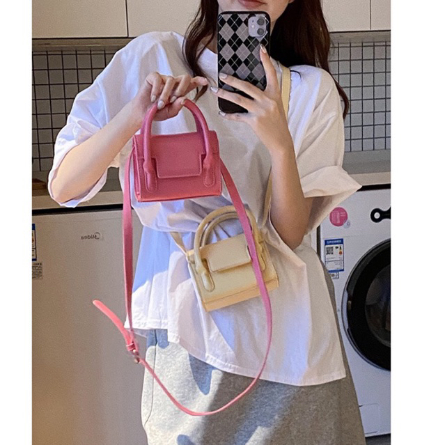 Túi đeo chéo nhỏ Basic 2 quai Unisex ( MINI CROSSBAG) | Shopee Việt Nam