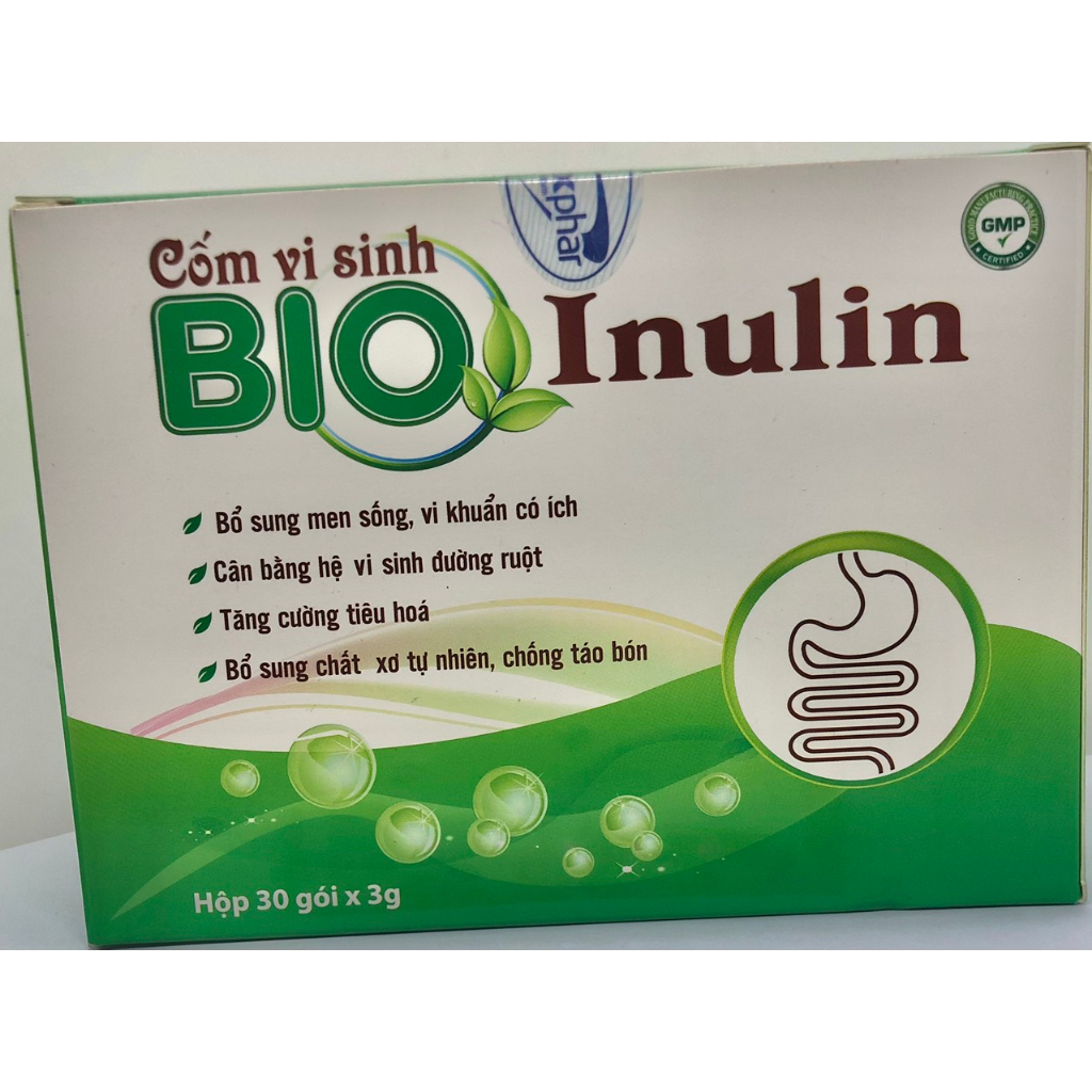 Cốm vi sinh BIO INULIN bổ sung men sống, vi khuẩn có ích - hộp 30 gó ...