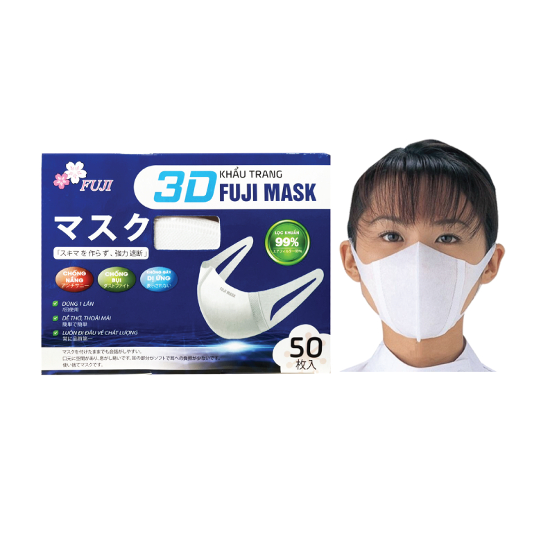 Khẩu trang kháng khuẩn 3D FUJI MASK | Shopee Việt Nam
