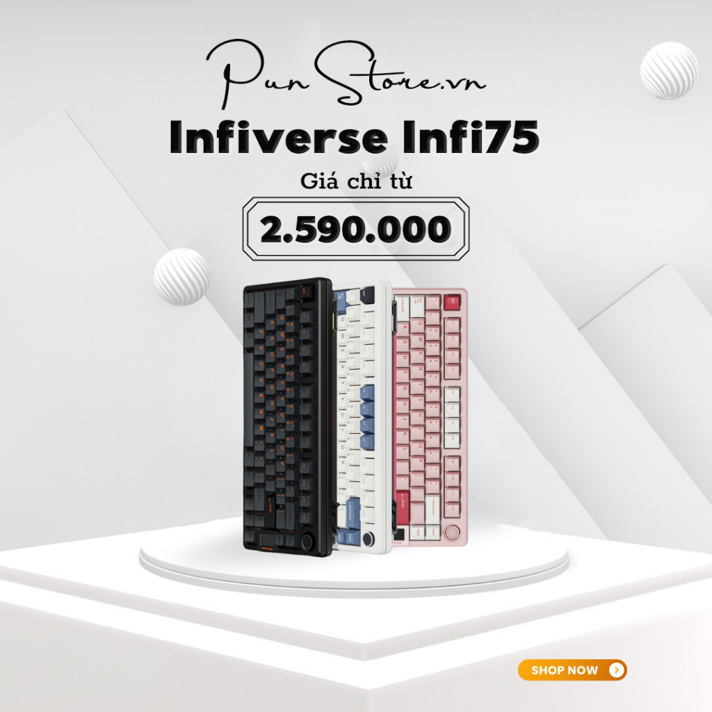 Infiverse infi75 – Bàn phím cơ INFI75 3 mode , gasket leaf spring, mạch ...