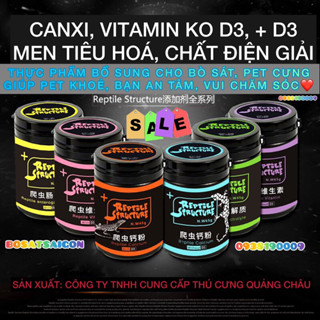 CANXI KHÔNG D3 DÙNG CHO TRĂN, RẮN, LƯỠNG CƯ, THẰN LẰN DA BÁO, TẮC KÈ HOA / calcium leopard gecko ...