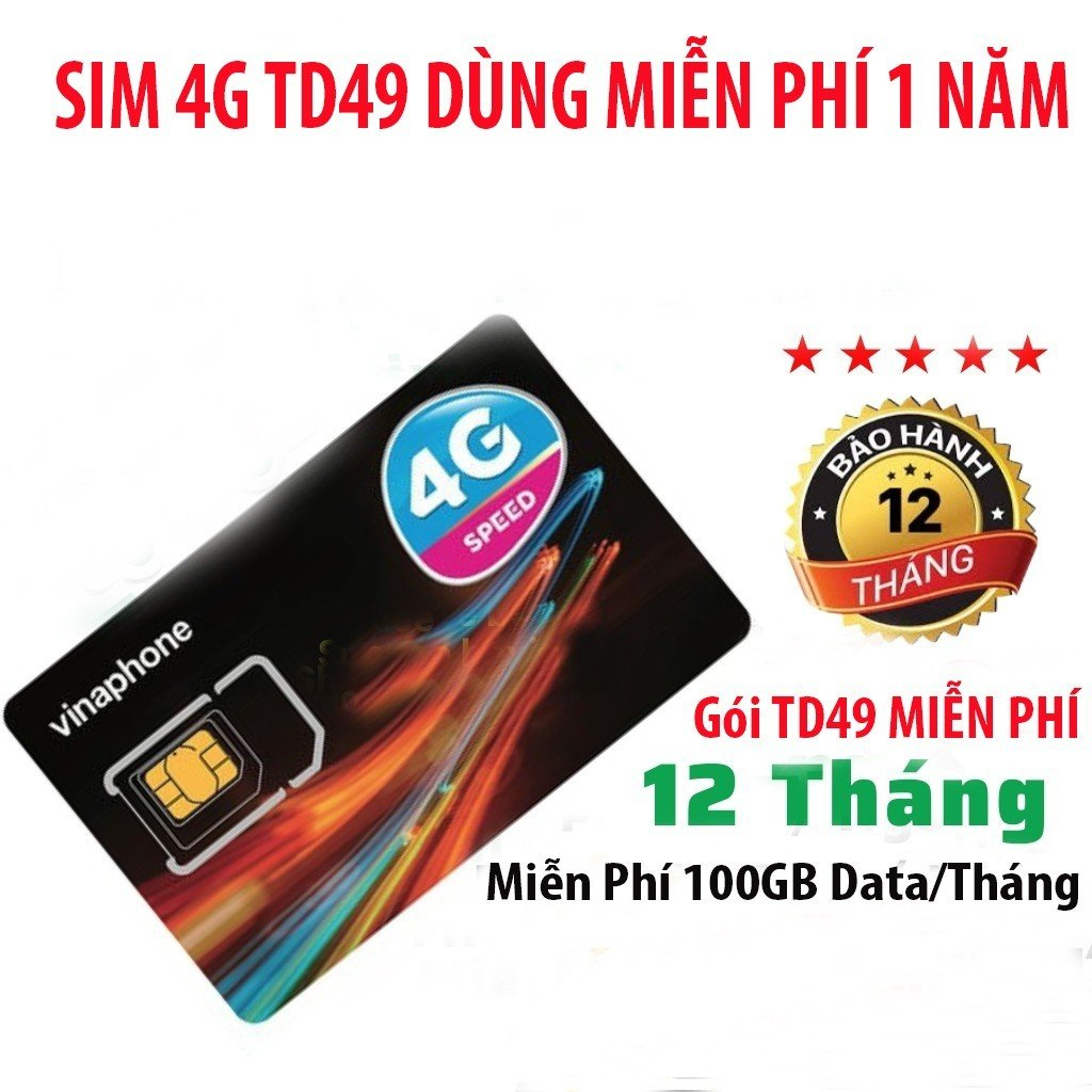 [MIỄN PHÍ 1 NĂM] SIM VINAPHONE 4G TD49 dùng cho điện thoại,wifi,dcom,máy tính bảng | Shopee Việt Nam
