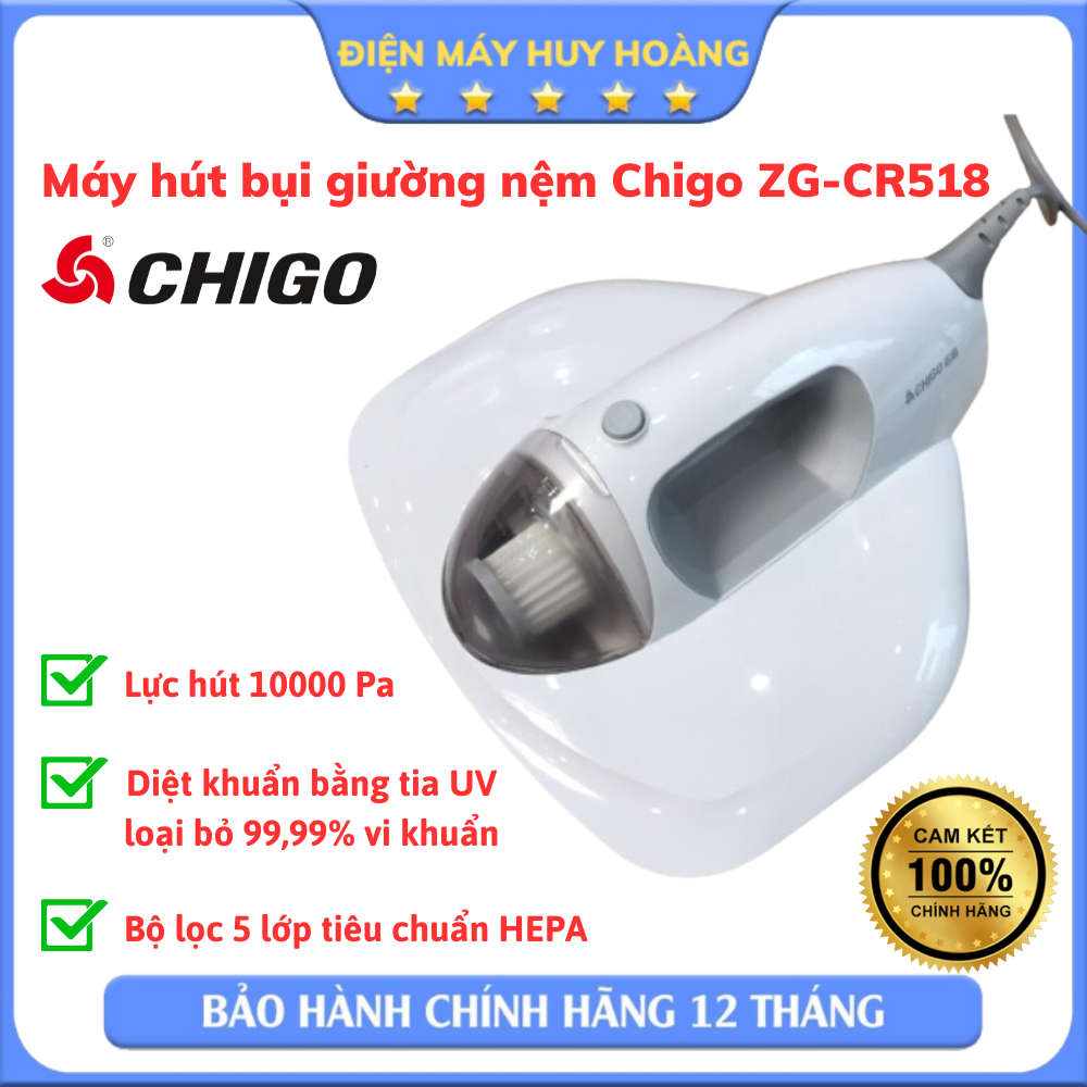 Máy Hút Bụi Giường Nệm Chigo ZG-CR518 - Máy Lực Hút Mạnh - Diệt Khuẩn Tới 99,99% Bằng Tia UV ...