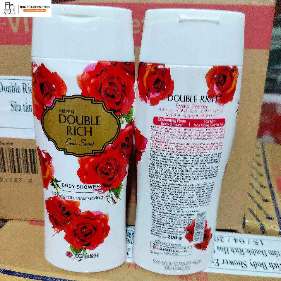 Sữa tắm hoa hồng Double Rich Eva's Secret 200g | Shopee Việt Nam